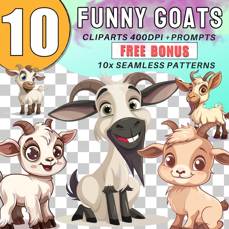 Goat Cliparts PNG Cute Farm Animal Png Baby Goat PNG Cute Animal ...