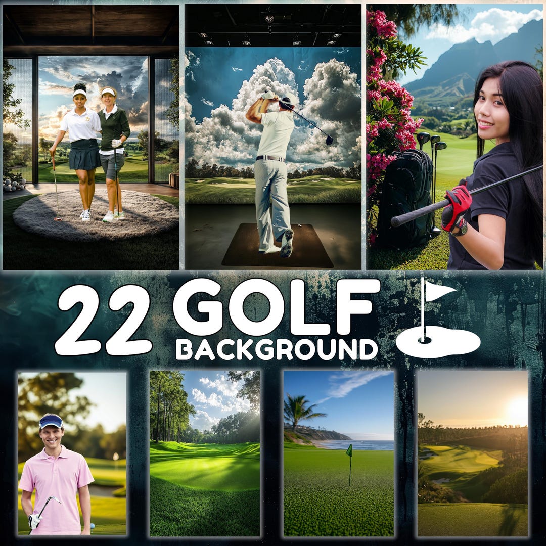 Golf Backdrop Golf Background Sport Digital Backdrop Golf Portrait ...