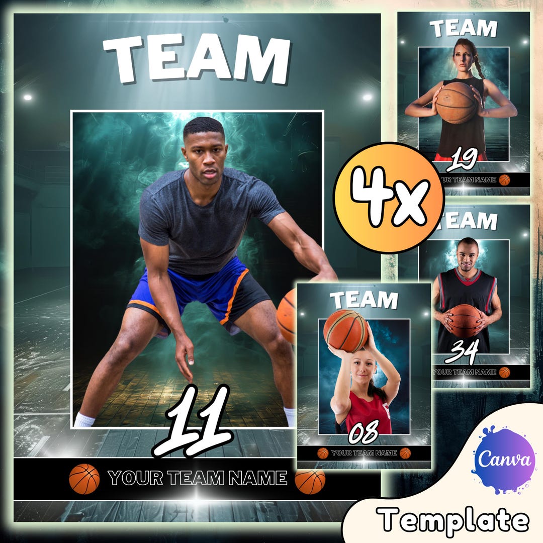 Basketball Banner Template Canva Custom Posters Senior Banners ...