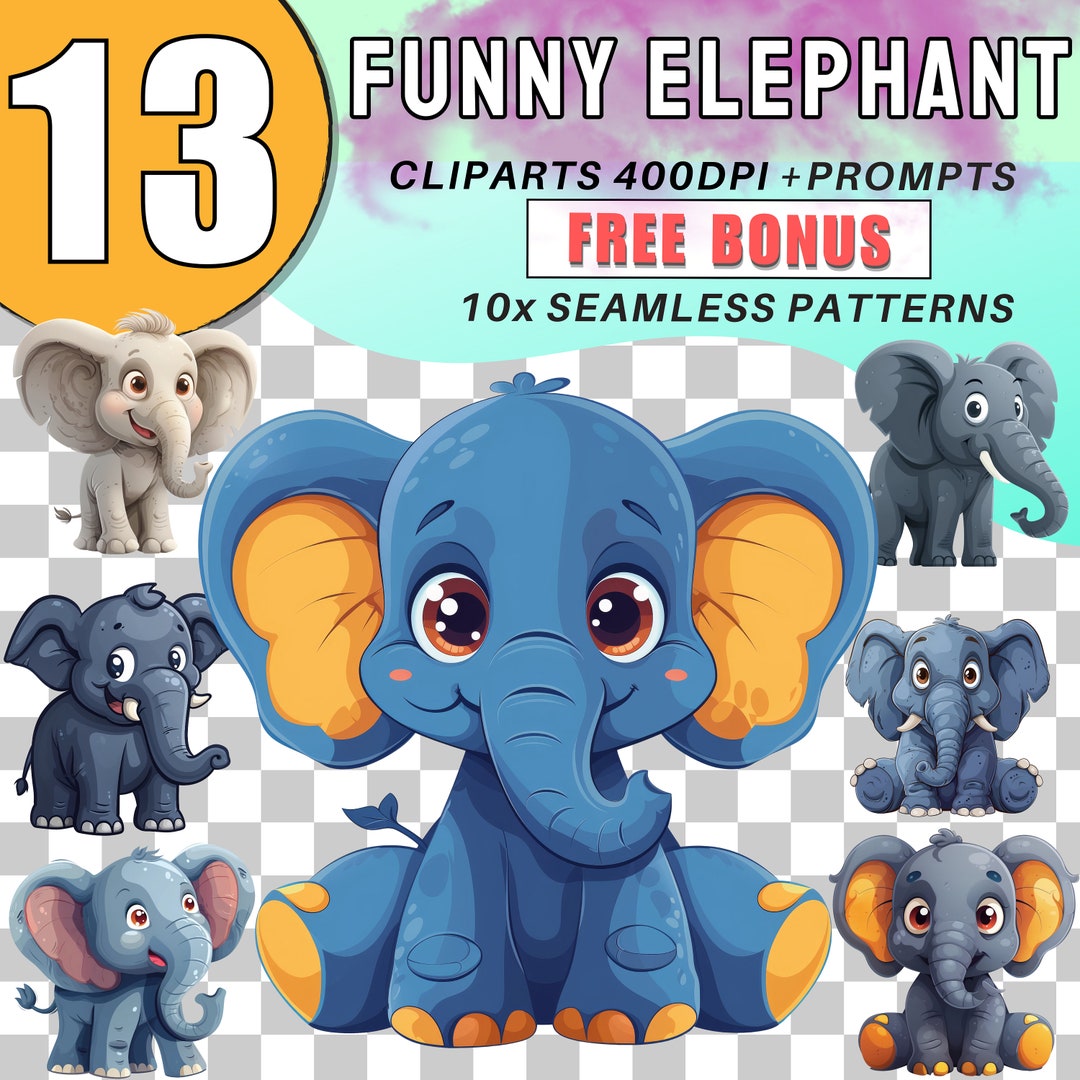 Nursery Elephant Clipart Cute Elephant Clipart PNG Baby Elephant Png ...