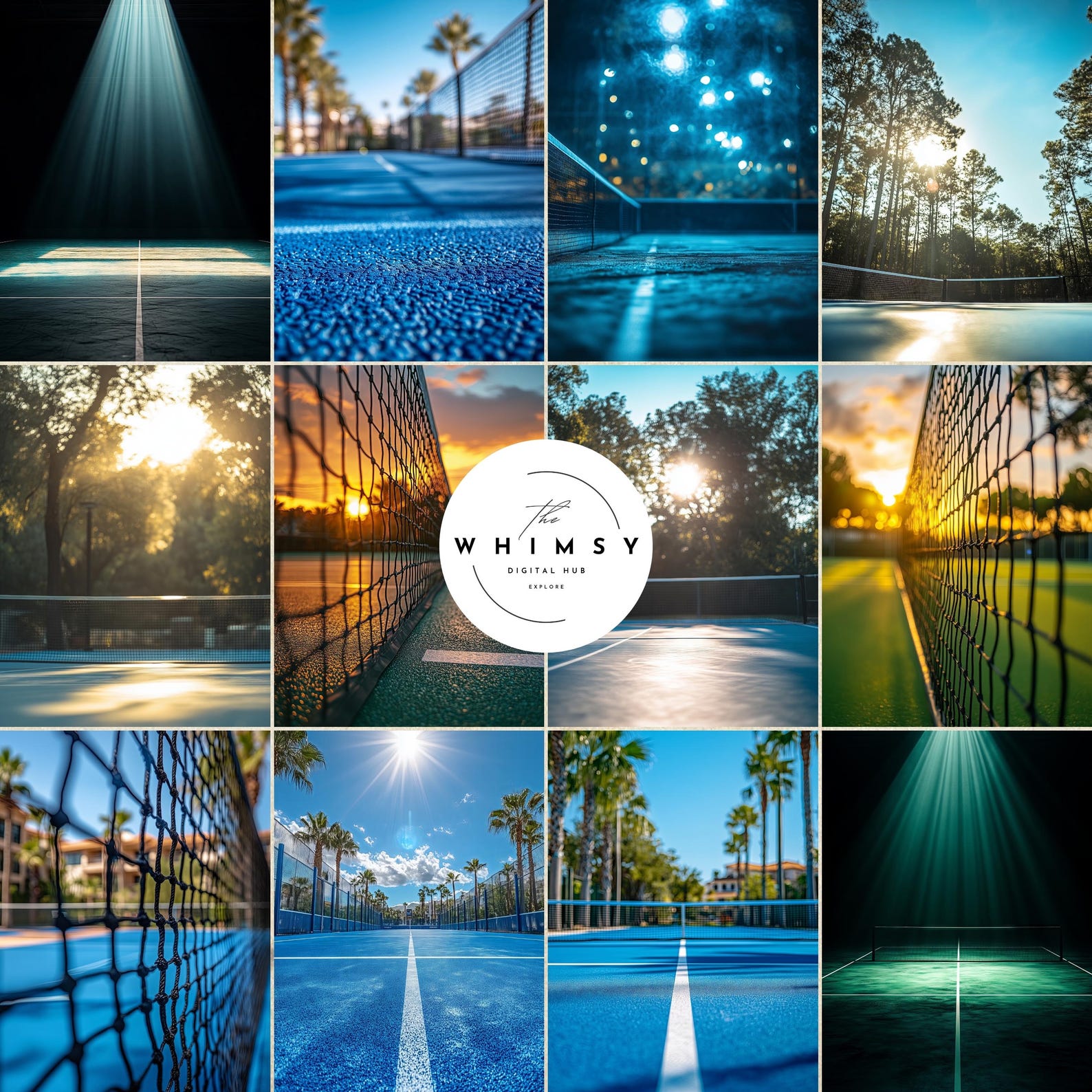 Pickleball Sport Digital Backgrounds: Photo Overlays (JPG) - Etsy