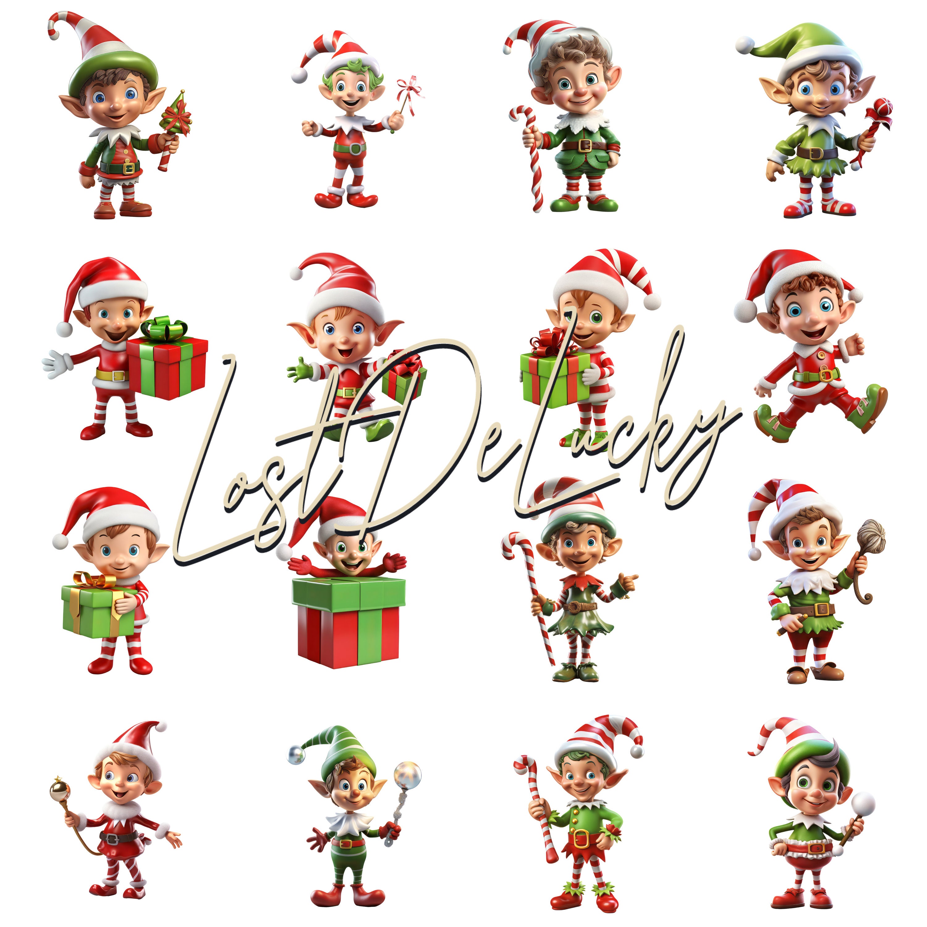 Elf PNG Clipart 3D Christmas Elf PNG Cute Christmas Character Cliparts ...