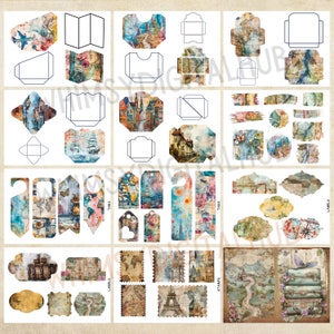 Junk Journal Printables Travel Journal DIY Kit Travel Junk Journal ...