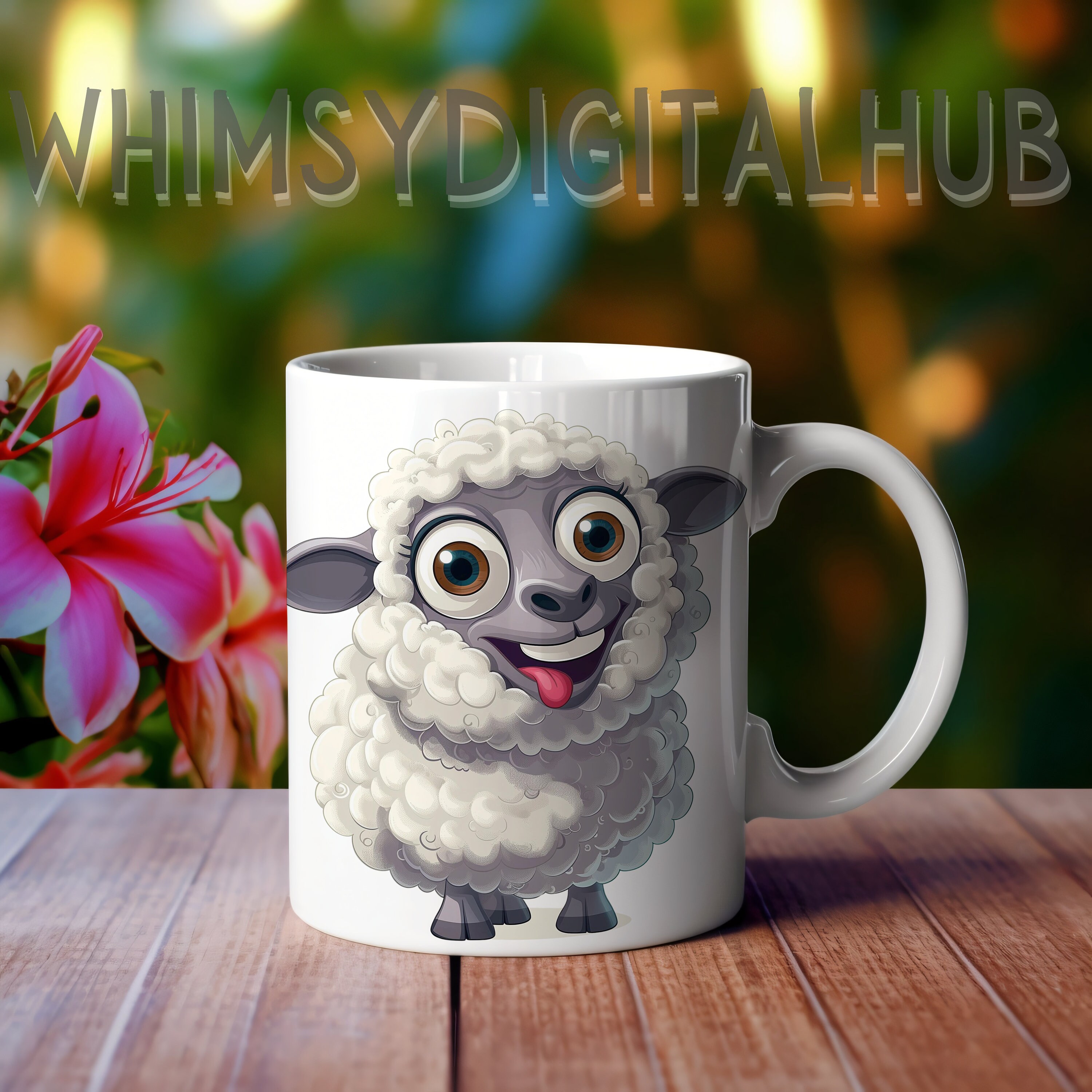 Funny Sheep Clipart PNG: Farm Animal Graphics, Midjourney Prompts ...