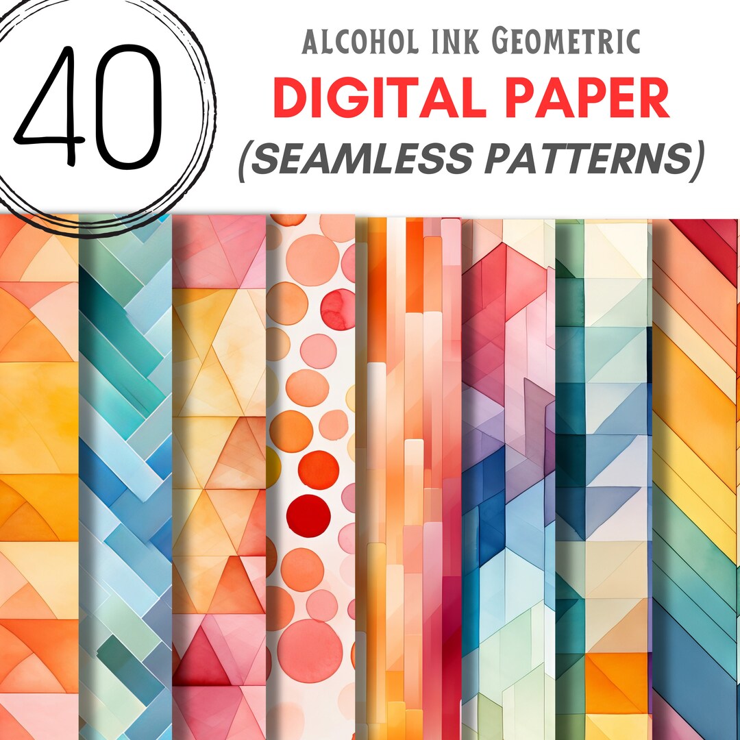 40 Seamless Watercolor Rainbow Pattern, Rainbow Color Gradient Digital ...