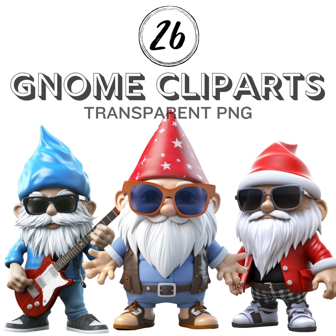 Christmas Gnome PNG Clipart Bundle: 3D Graphics (digital Download) - Etsy