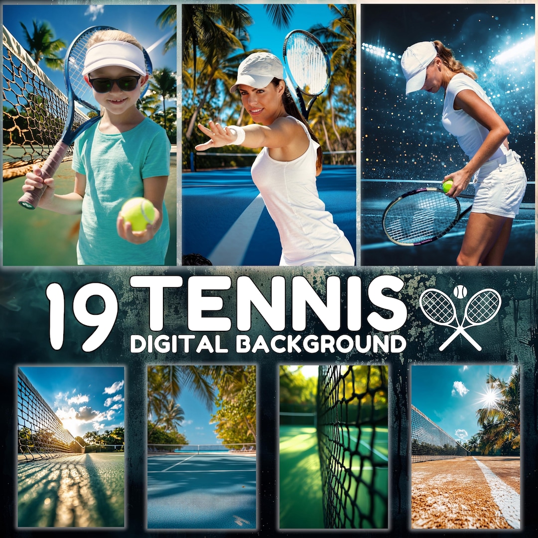 Tennis Background Sport Digital Backdrop Tennis Backdrop Sports Photo ...