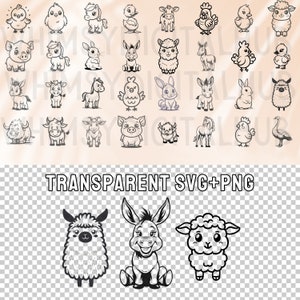Animal Doodle Png Baby Animals Clipart Png Animal Clipart Cute Farm ...