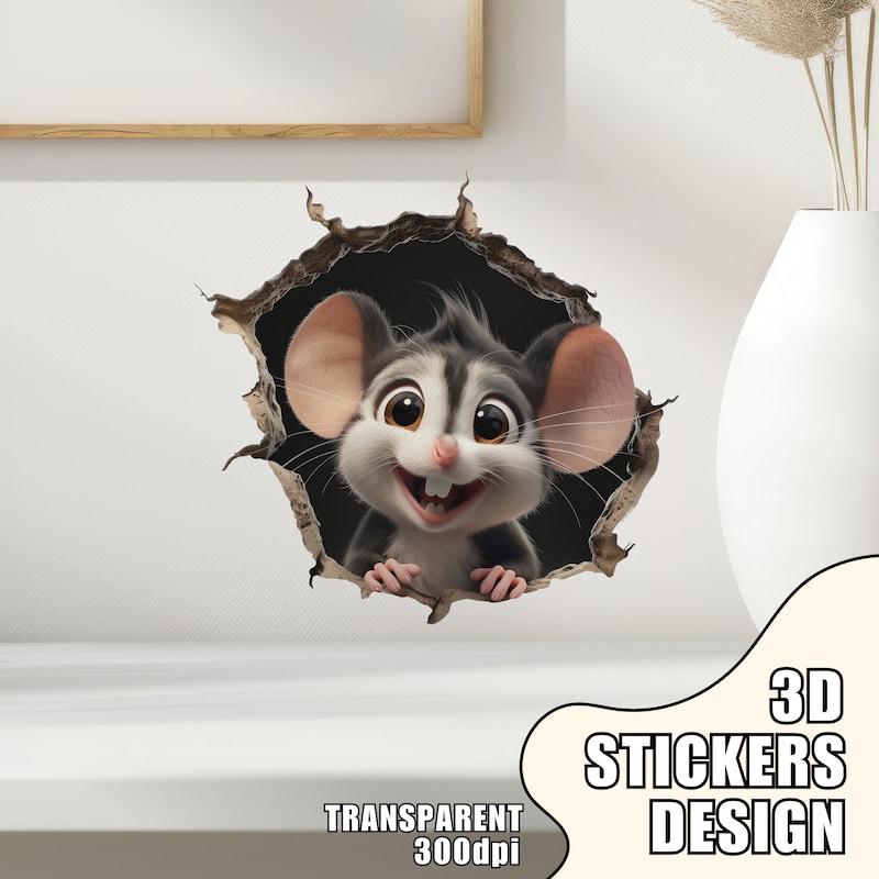 Mouse Wall Decal - Etsy
