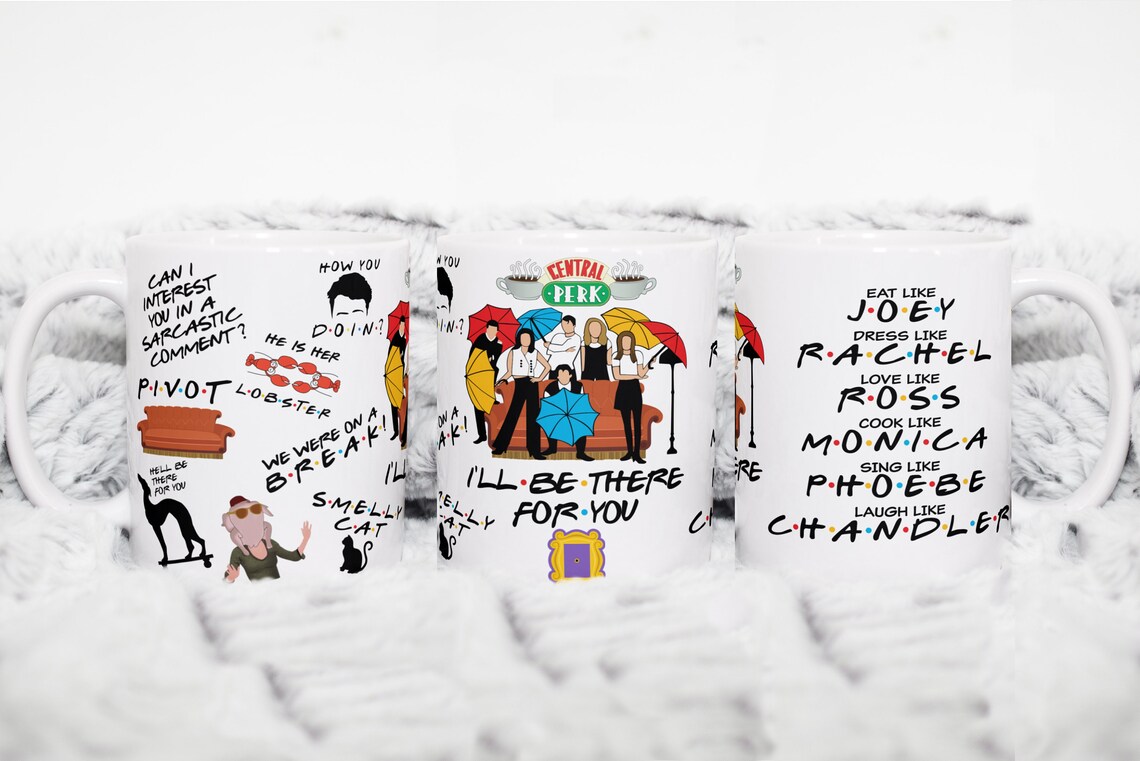 Friends TV Show Themed Coffee Mug | PIVOIT | Smelly Cat | Large Coffee ...