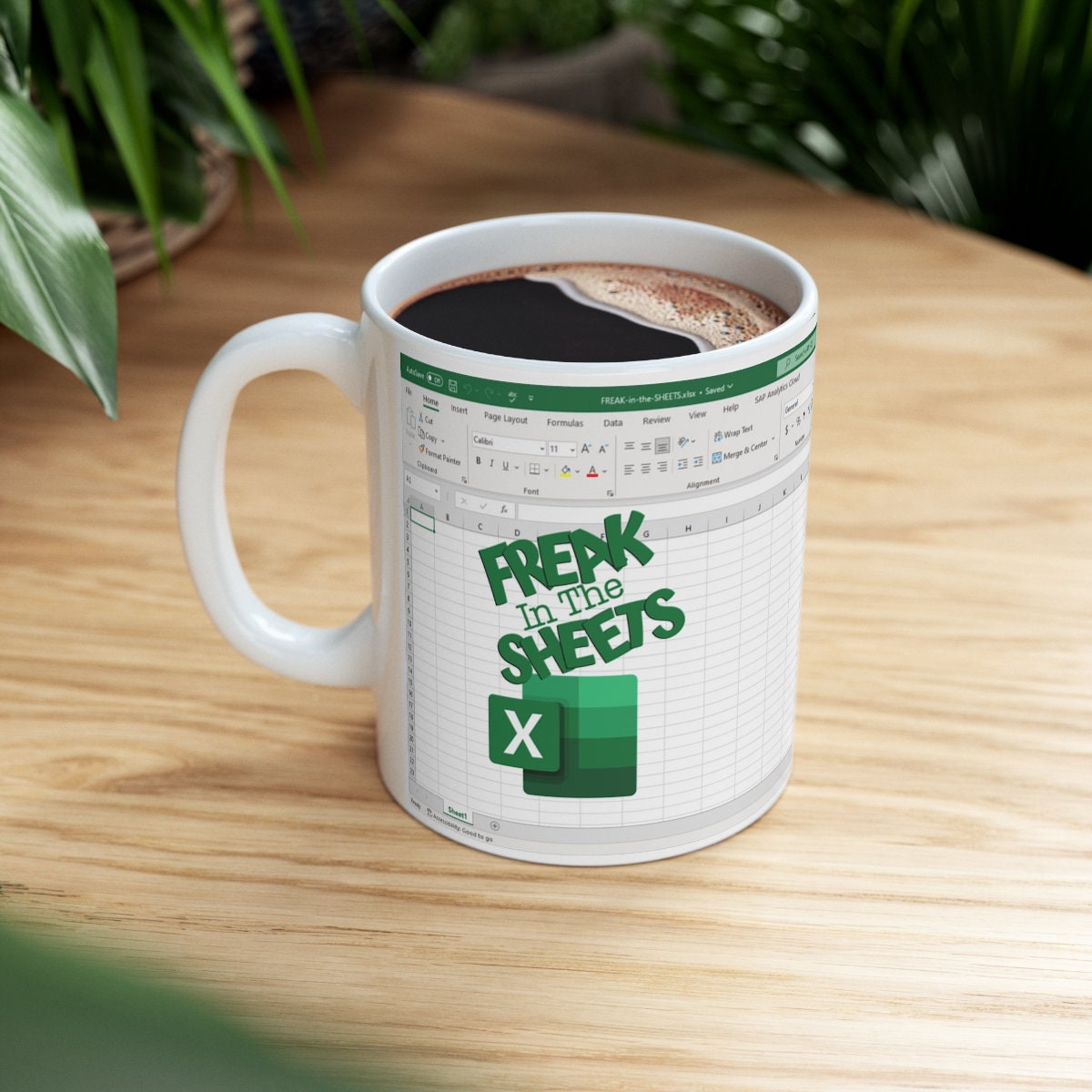 Freak in the Sheets Excel Coffee Mug Nerd Coffee Cup - Etsy