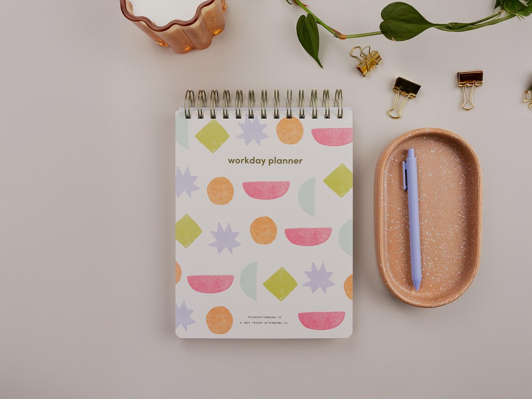 Bright Shapes — Undated Daily Planner for Busy Professionals • Time ...
