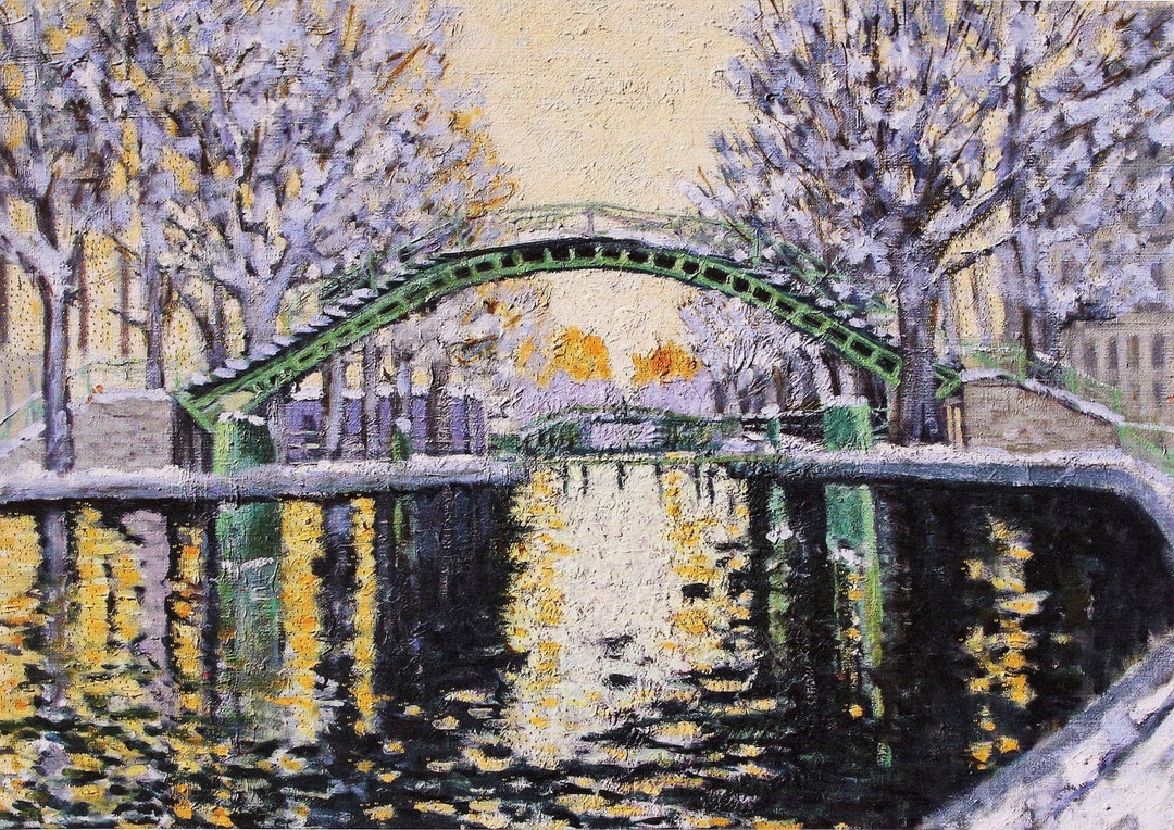 Canal Saint-martin in Winter Deluxe Boxed Holiday Cards - Etsy