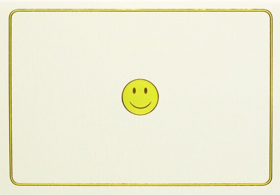 Smiley Face Note Cards - Etsy