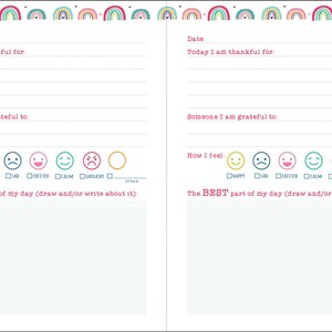 Kids Daily Gratitude Journal - Etsy