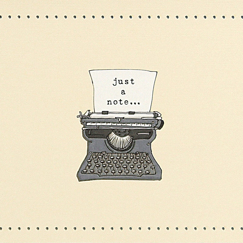 Typewriter Card - Etsy