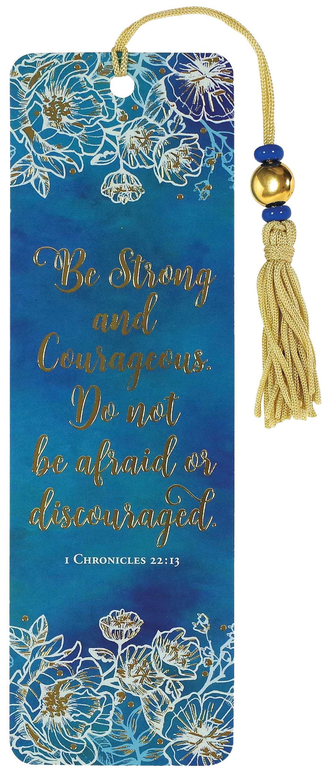 Be Strong and Courageous Beaded Bookmark - Etsy
