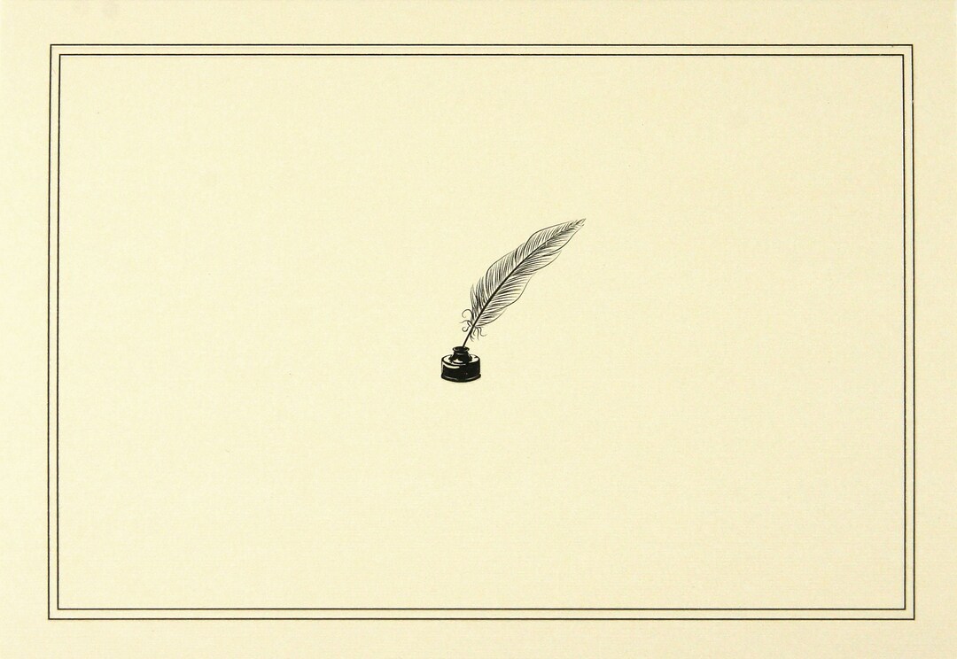 Quill Pen and Ink Note Cards - Etsy