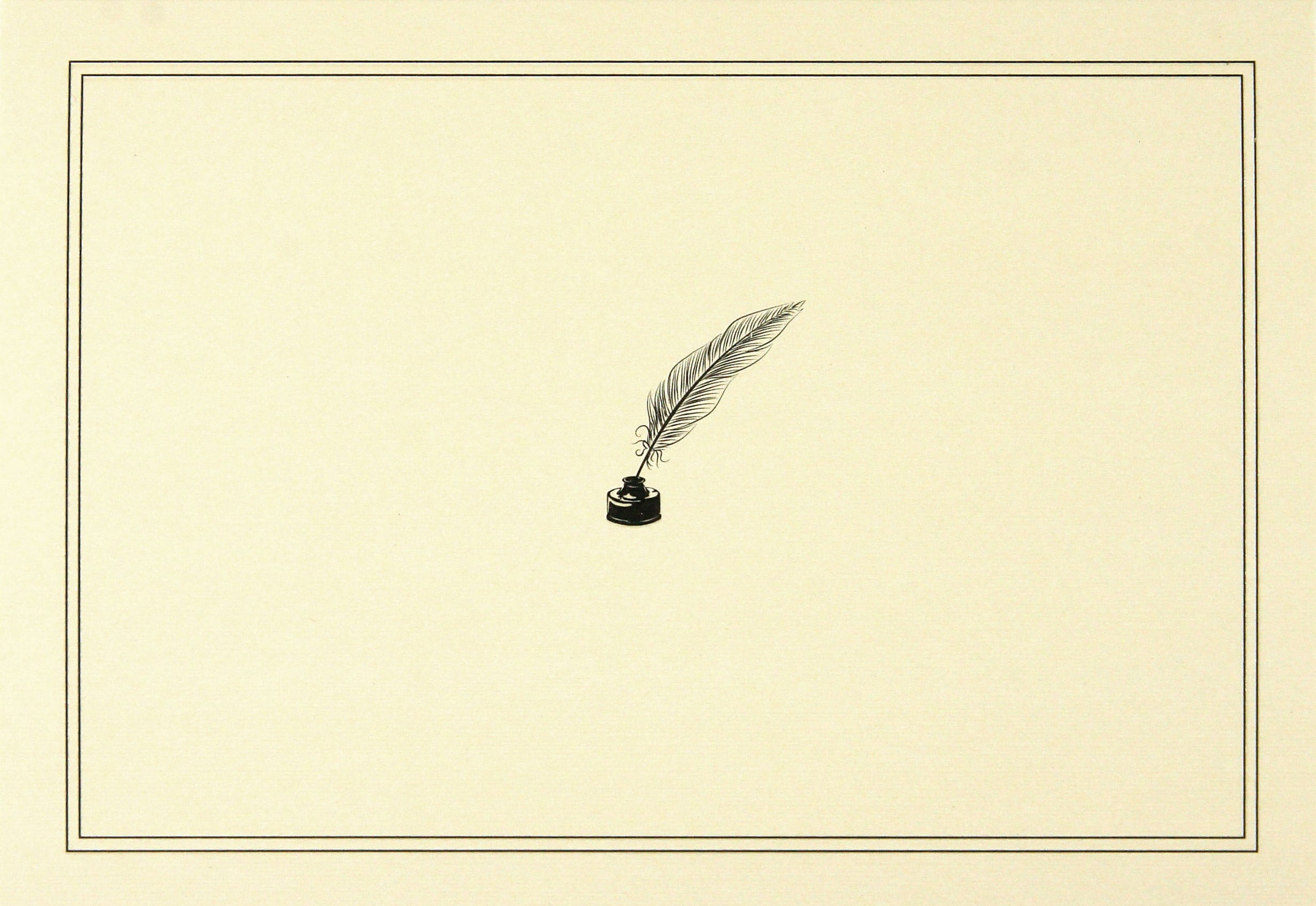 Quill Pen and Ink Note Cards - Etsy