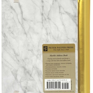 Marble Large Address Book - Etsy