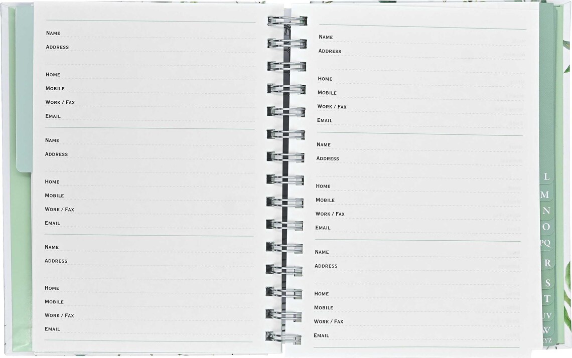 Eucalyptus Large Address Book - Etsy