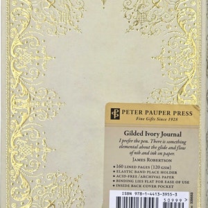 Gilded Ivory Journal - Etsy