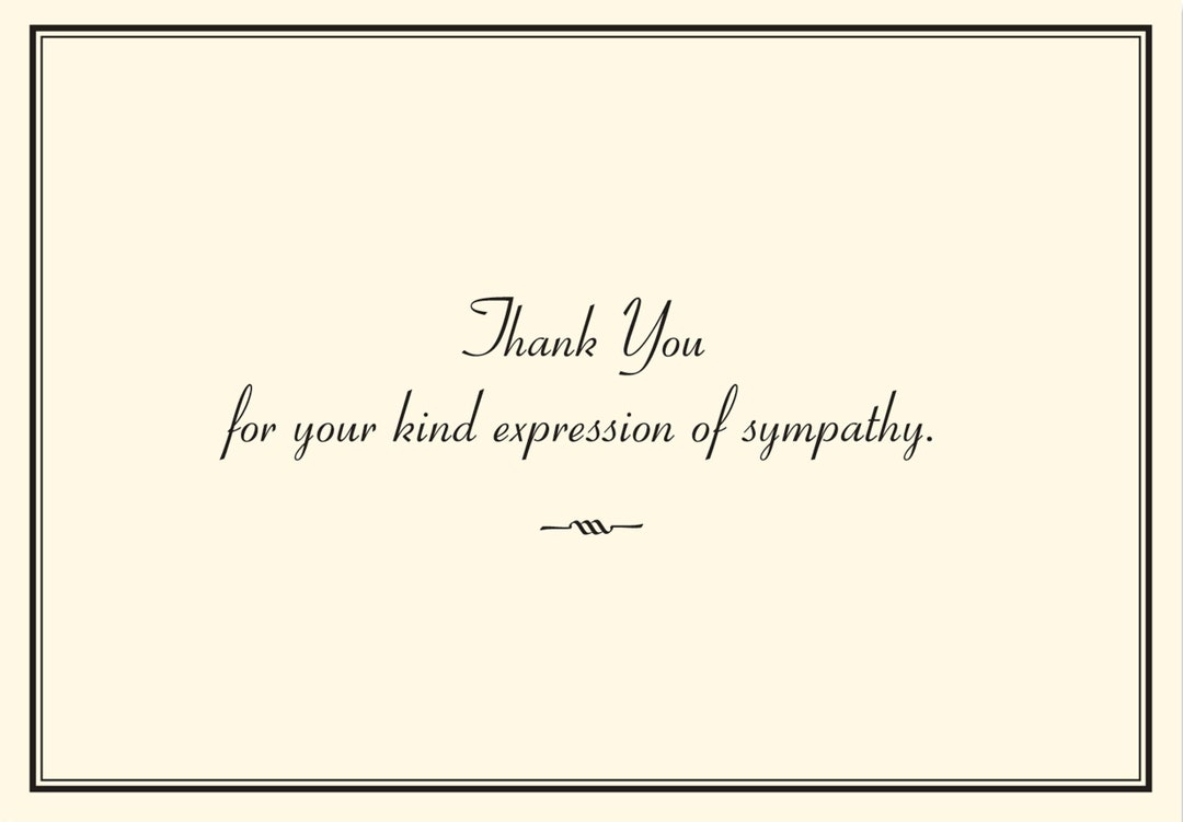Sympathy Thank You Notes - Etsy