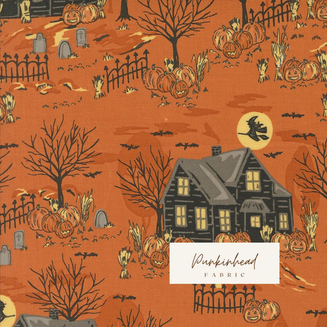 Home Sweet Haunt Haunted Forest House Pumpkin Orange Halloween Fall ...
