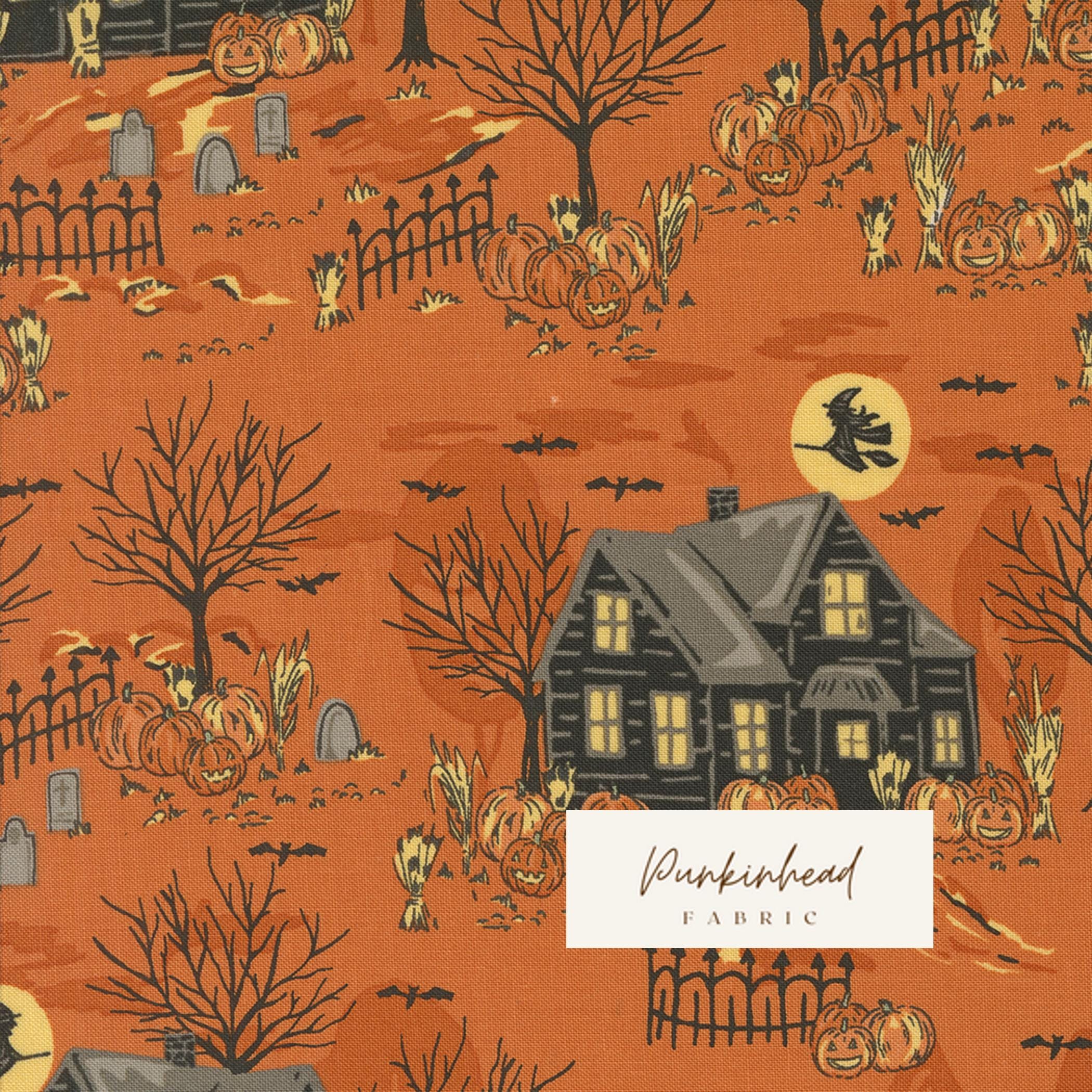 Home Sweet Haunt Haunted Forest House Pumpkin Orange Halloween Fall ...