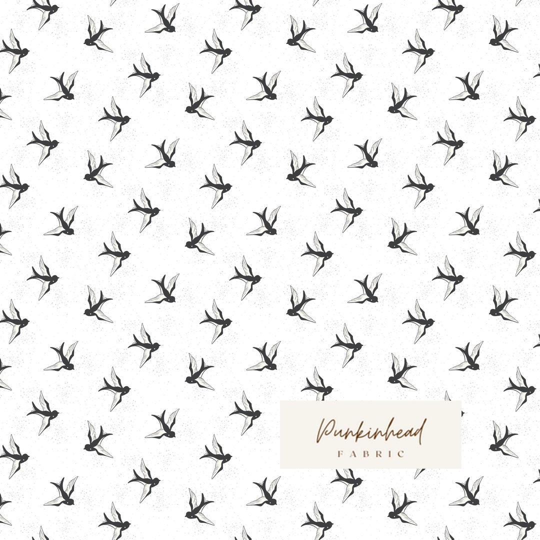 Blue Jean Bird off White by Riley Blake Quilting Fabric by the Yard ...