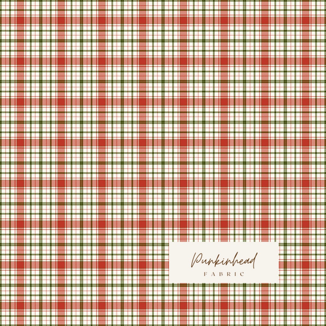 Christmas is in Town Red Green Plaid Multi by Sandy Gervais for Riley ...