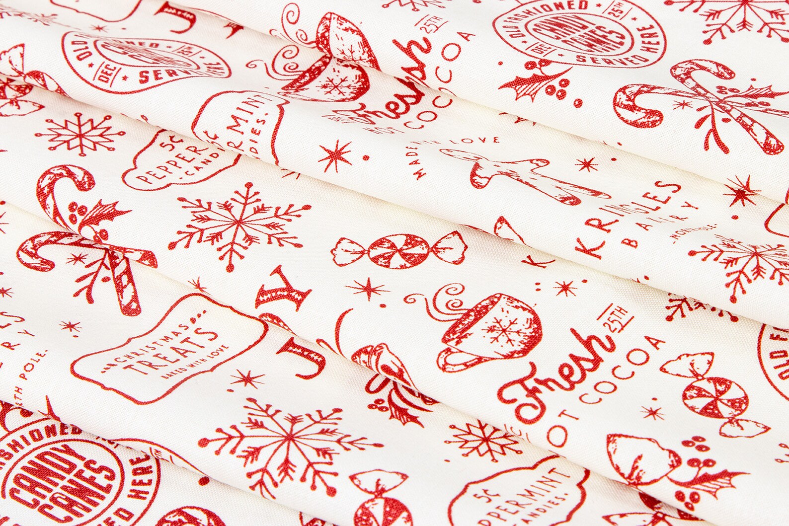 Merry Little Christmas Cream White Red Green Peppermint by My Mind's ...