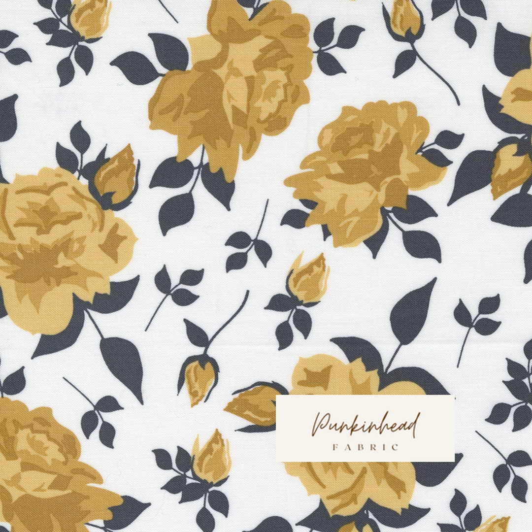 Midnight in the Garden Mist by Sweetfire Road for Moda Navy White Gold ...