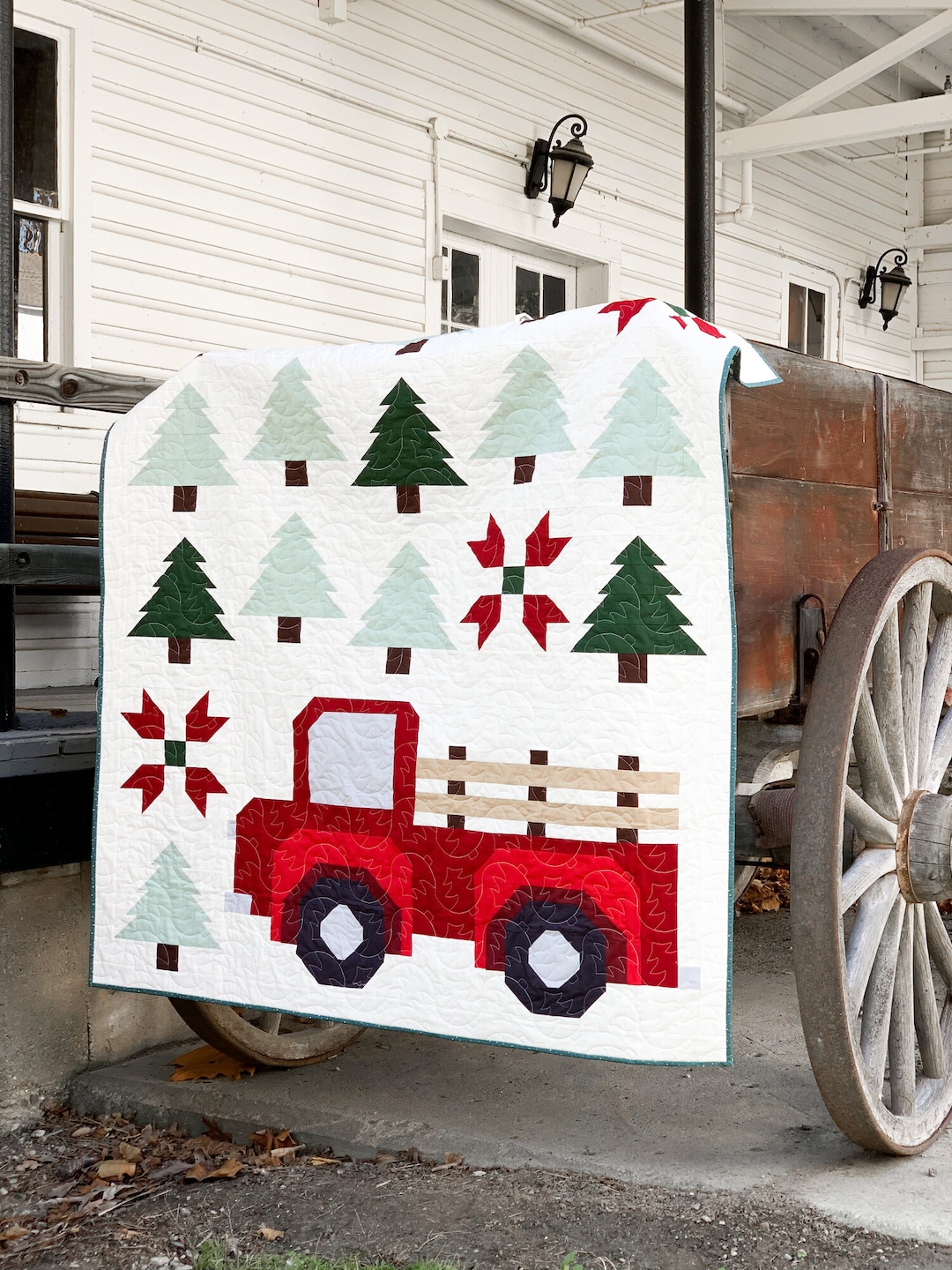 Christmas Tree Farm Quilt Kit by White Plains Quilts Quilting Fabric by ...