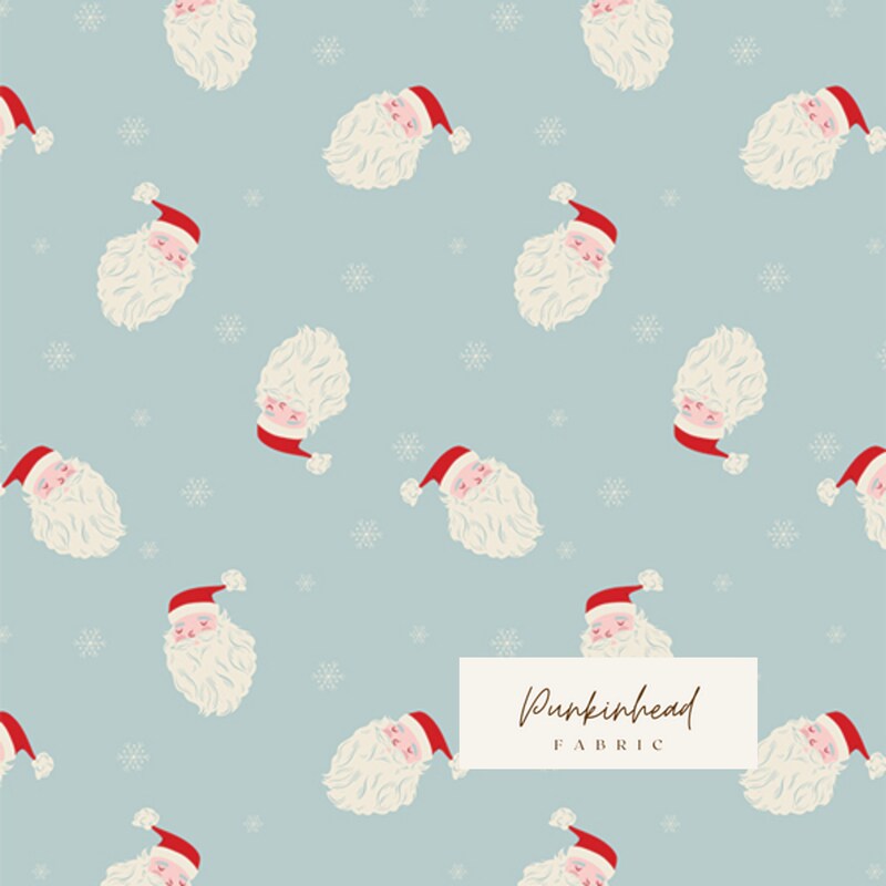 Vintage Santa Fabric - Etsy
