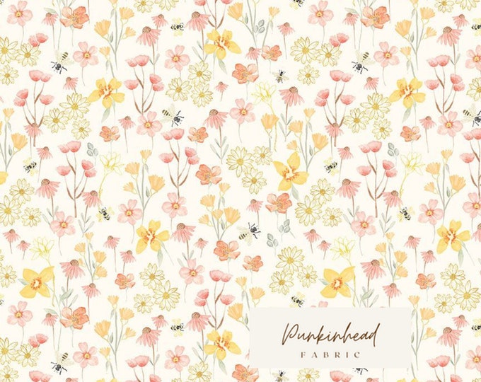 Dear Stella Cream Flora Leaves Little Fawn Friends Boho Cottage Core ...