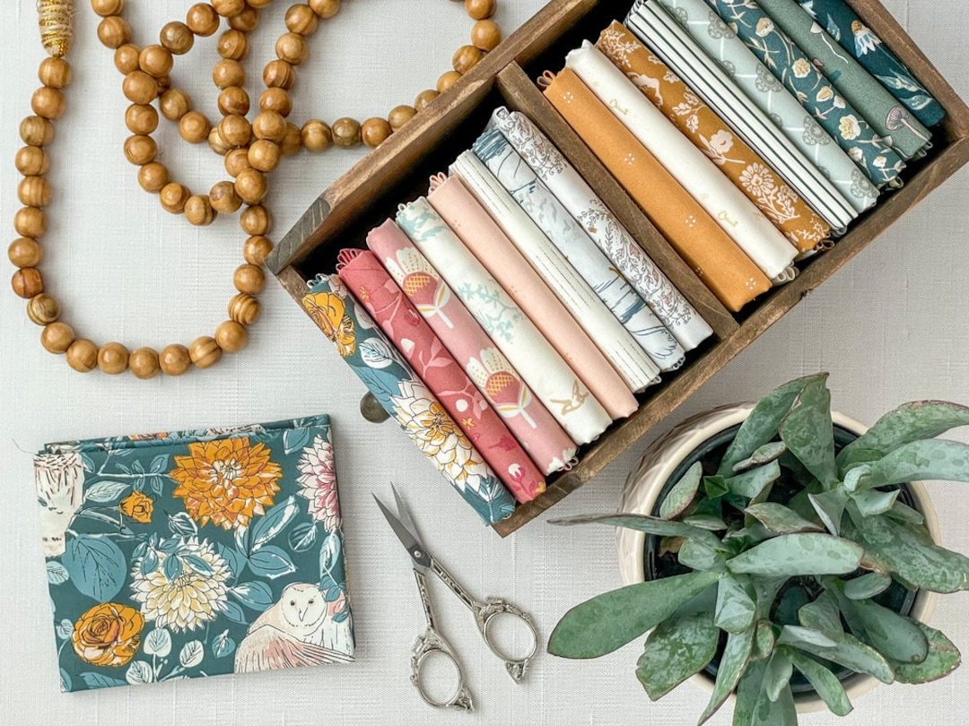 Willow Fat Quarter Bundle by Sharon Holland Art Gallery Fabrics, Half Yard Bundle, One Yard ...