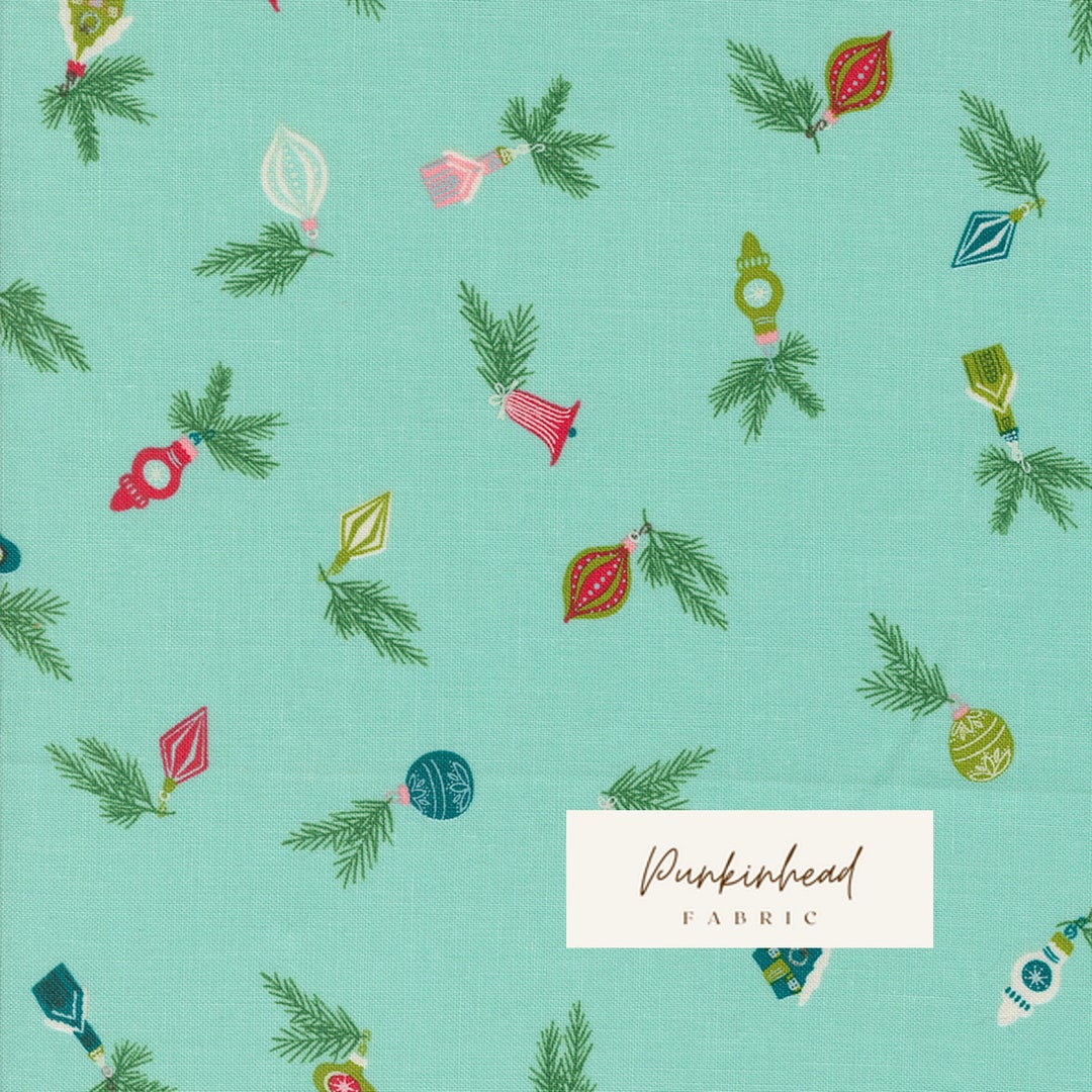 Cozy Wonderland Holly Ornaments Green Mint Aqua Fancy That Design House ...