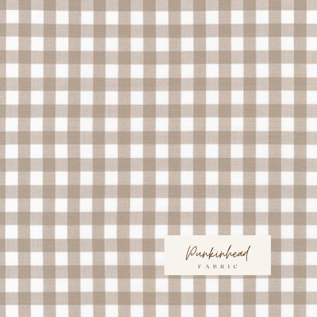 Kitchen Window Wovens Doeskin Taupe Tan Plaid Check Gingham Cotton ...