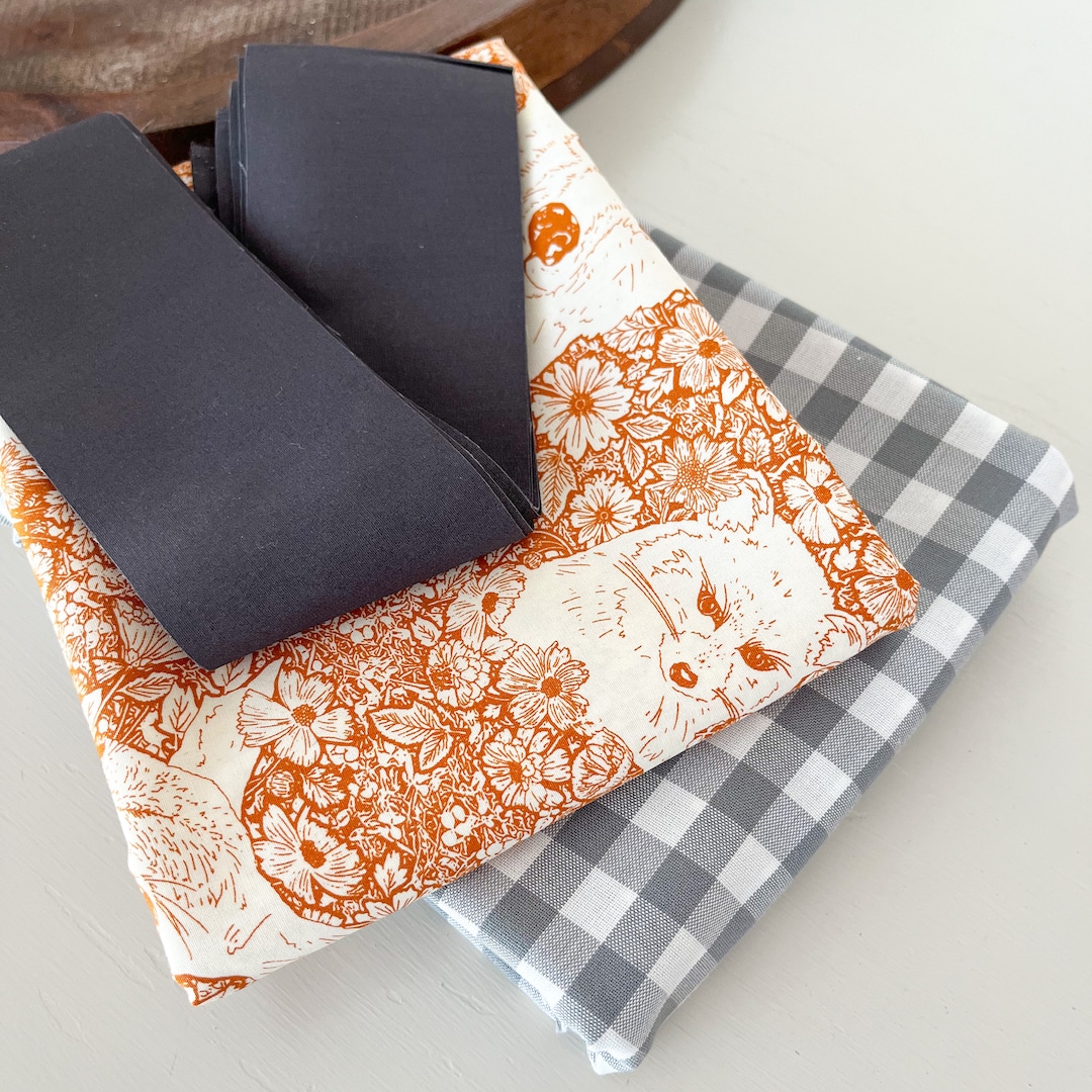 Whole Cloth Quilt Kit, Mountain Woodland Fox Bear Plaid Easy Beginner ...