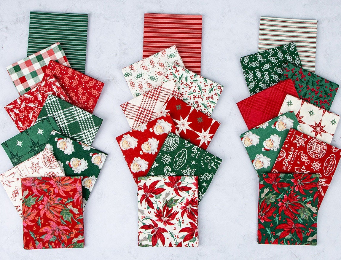 Merry Little Christmas Cream White Red Green Peppermint by My Mind's ...