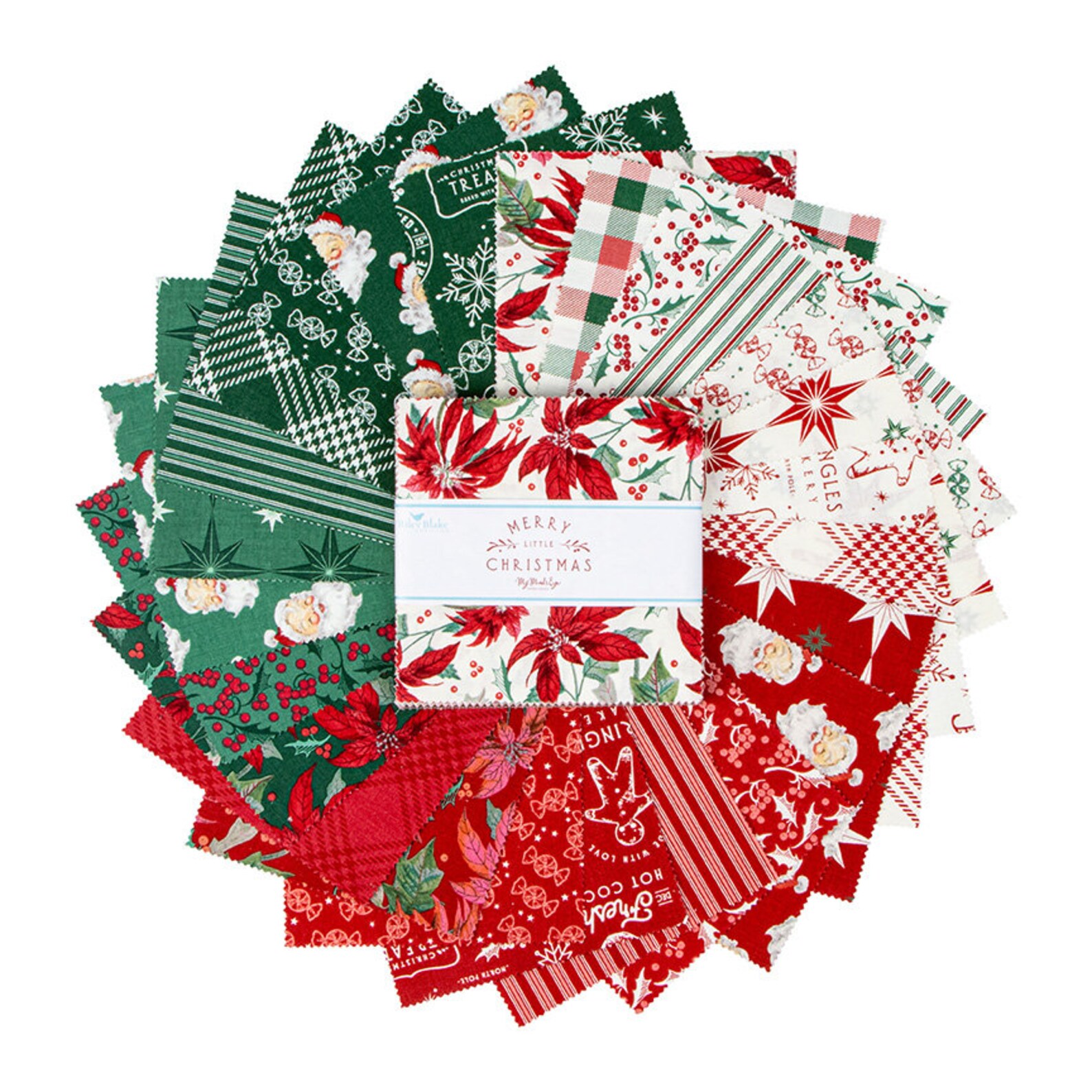 Merry Little Christmas Cream White Red Green Peppermint by My Mind's ...
