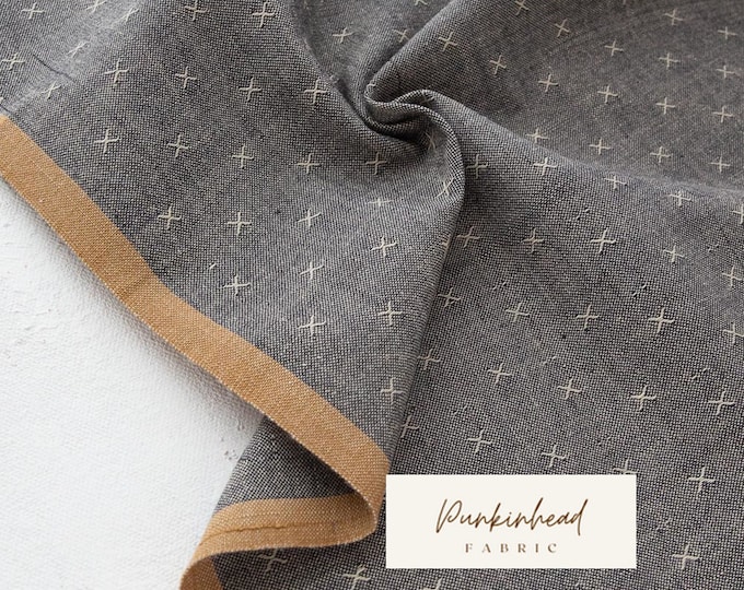 Fableism Sprout Wovens in Pepper Gray Black Cotton Quilting Fabric by ...