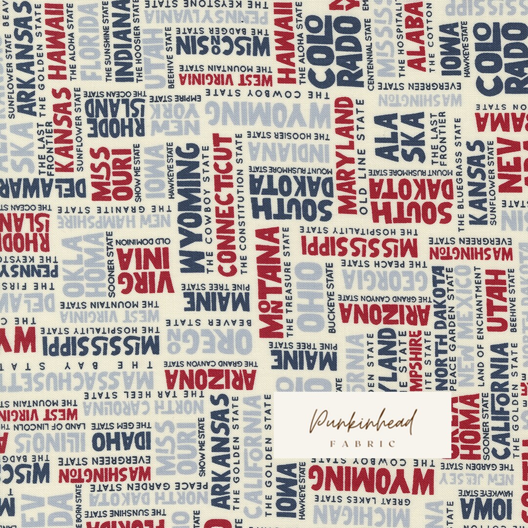 Stateside States Americana by Moda Cotton Quilting Fabric by Sweetwater ...