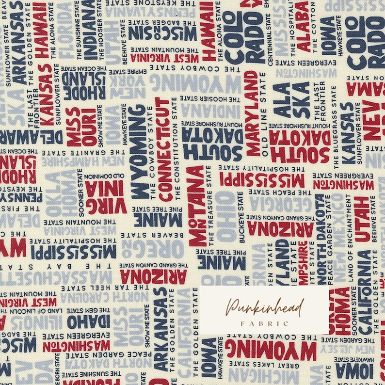 Stateside States Americana by Moda Cotton Quilting Fabric by Sweetwater ...