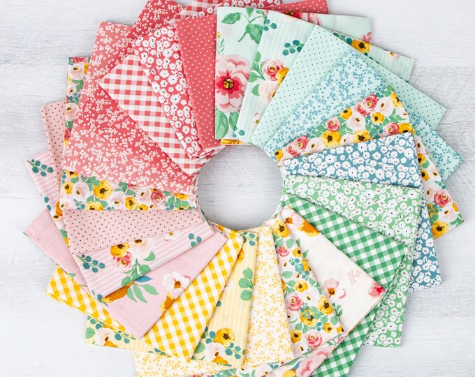 Spring Gardens Fat Quarter Bundle by My Mind's Eye for Riley Blake ...