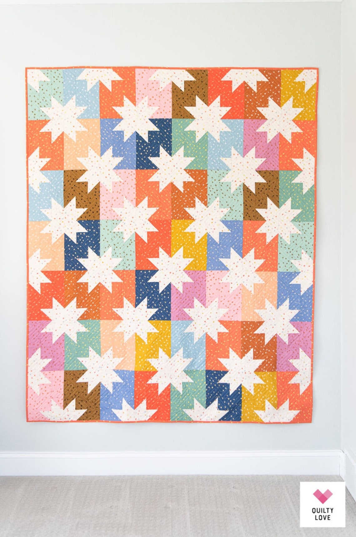 Star Pop Quilt Pattern by Emily Dennis of Quilty Love- PAPER Pattern ...