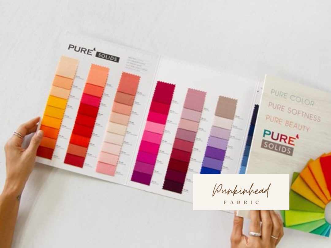 Art Gallery Fabrics Pure Solids Color Card 162 Colors, Solid Fabric ...