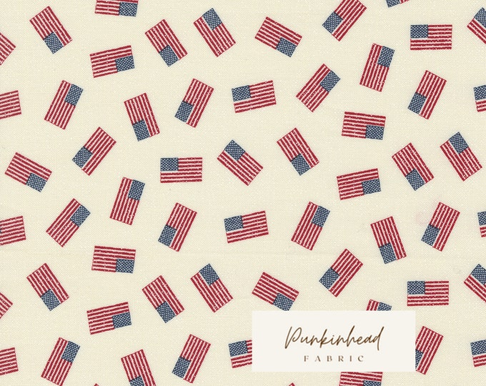 Stateside Flag Vanilla by Moda Cotton Quilting Fabric by Sweetwater ...