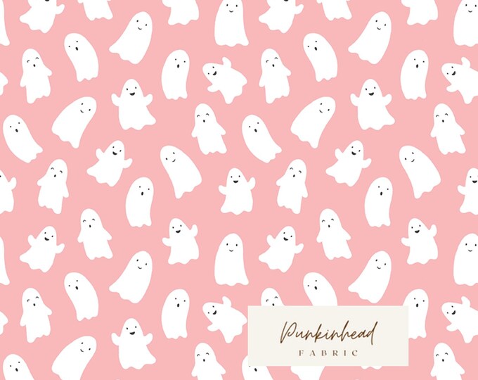 Hey Pumpkin Ghosts Pumpkin Pink Halloween Fall Cotton Quilting Fabric ...